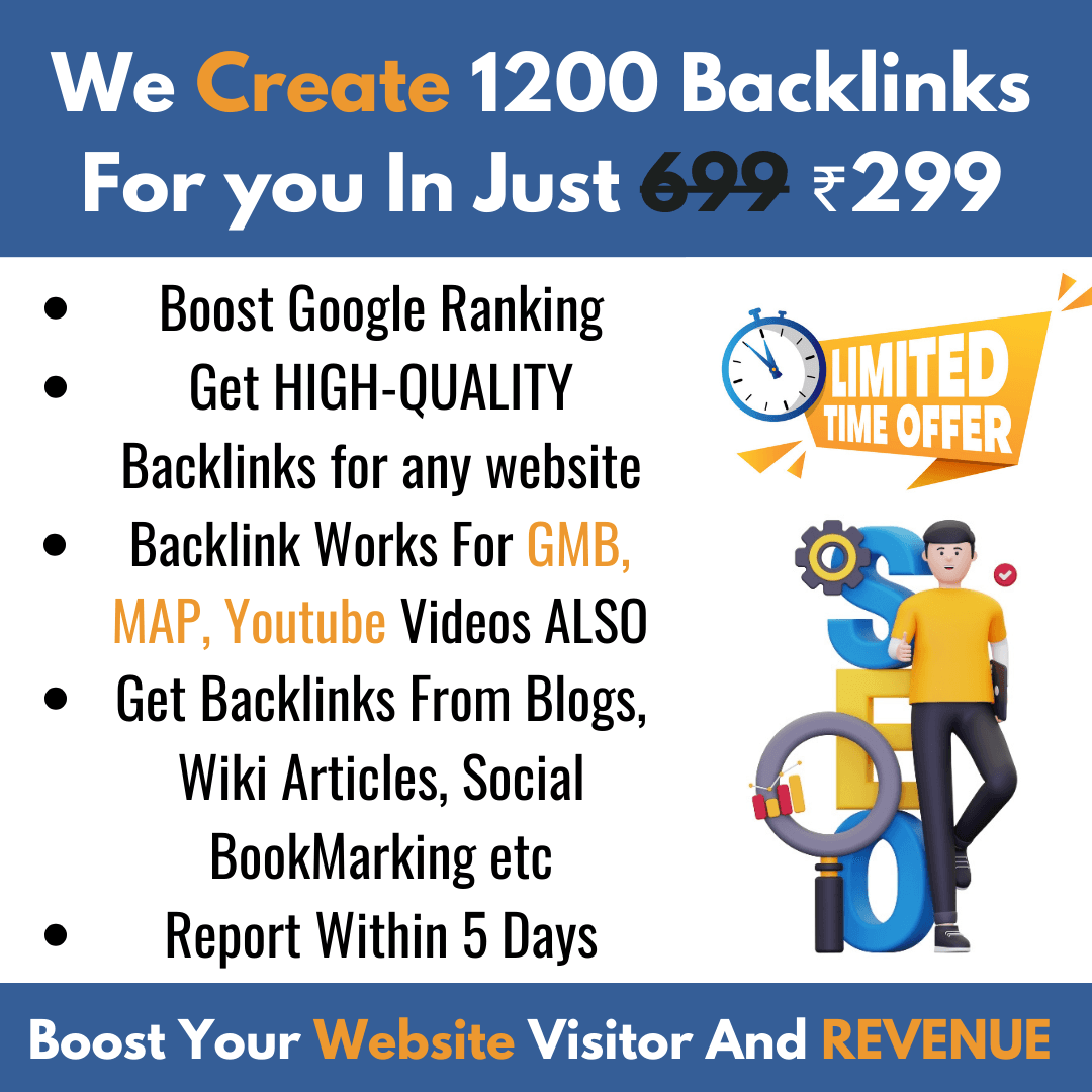 Get Traffic to Your Website with High-Quality Backlinks | ₹99/- only